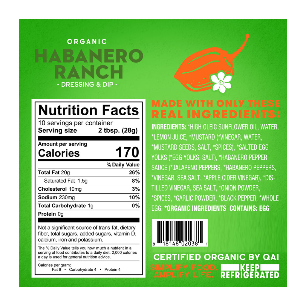 Organic Ranch Dressing | Tessemae's Organic Habanero Ranch | Tessemae's